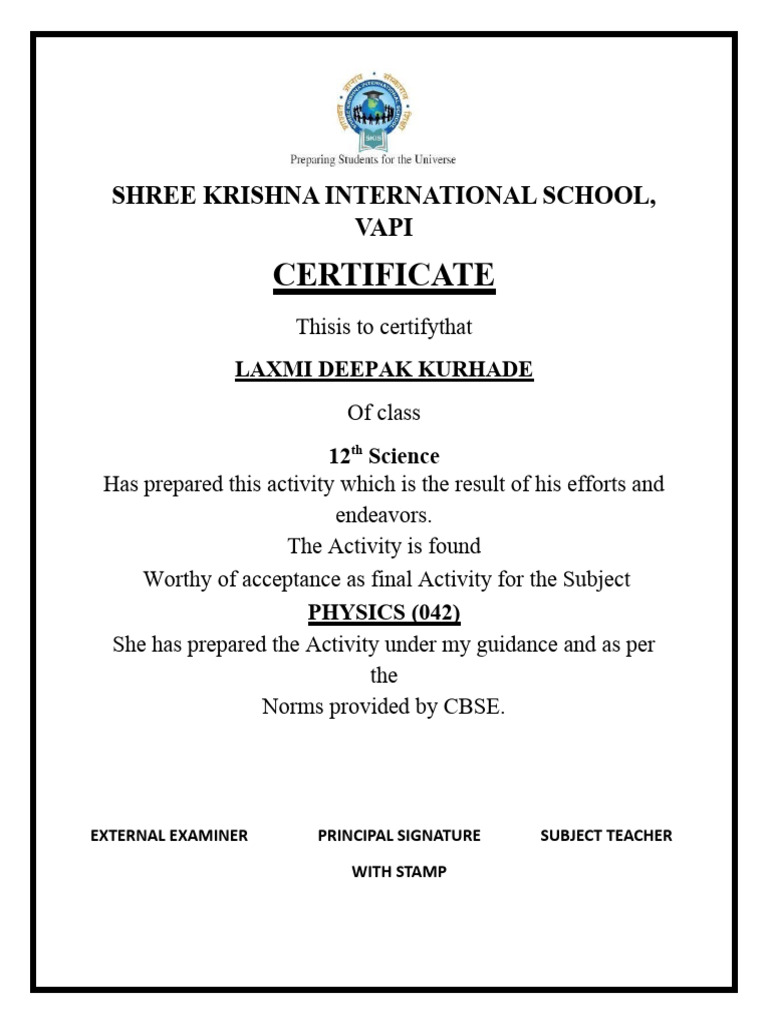 Activity Certificate LAXMI | PDF