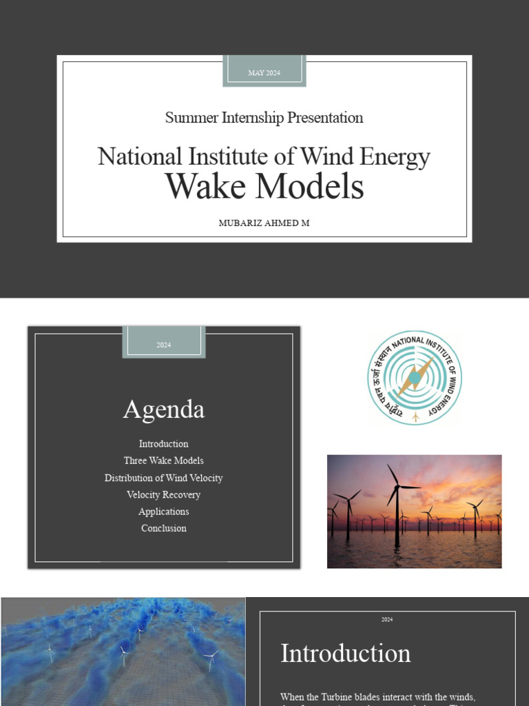 Wind Turbine Wake Models - Internship Presentation | PDF | Wind Turbine ...