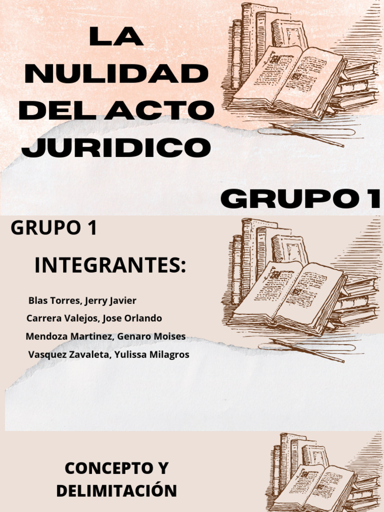 Nulidad del Acto Jurídico: Conceptos y Causas | PDF | Nulo (ley) | Ley ...