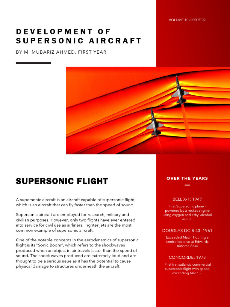 Developement of Supersonic Aircraft | PDF | Supersonic Speed | Aviation