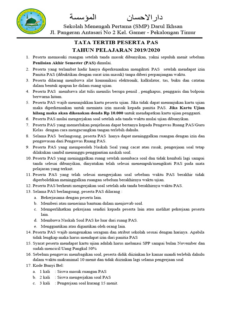 Tata Tertib Peserta | PDF