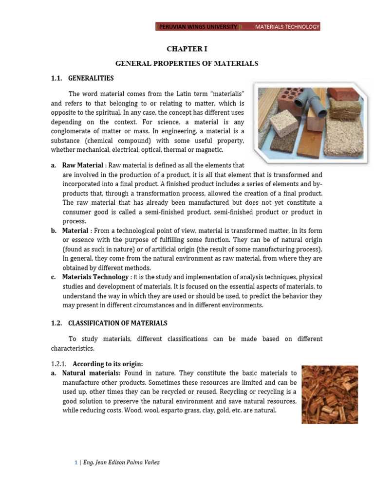 General Properties of Materials | PDF | Deformation (Engineering ...