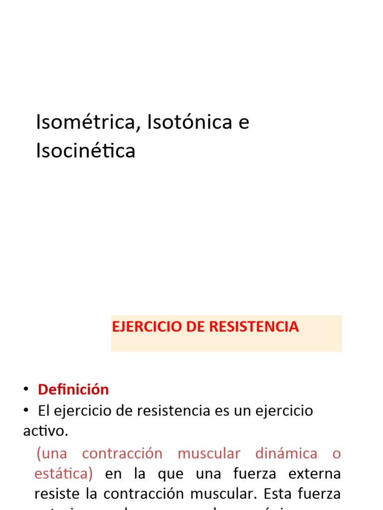 Isométrica, Isotónica e Isocinética | PDF | Contracción muscular | Músculo