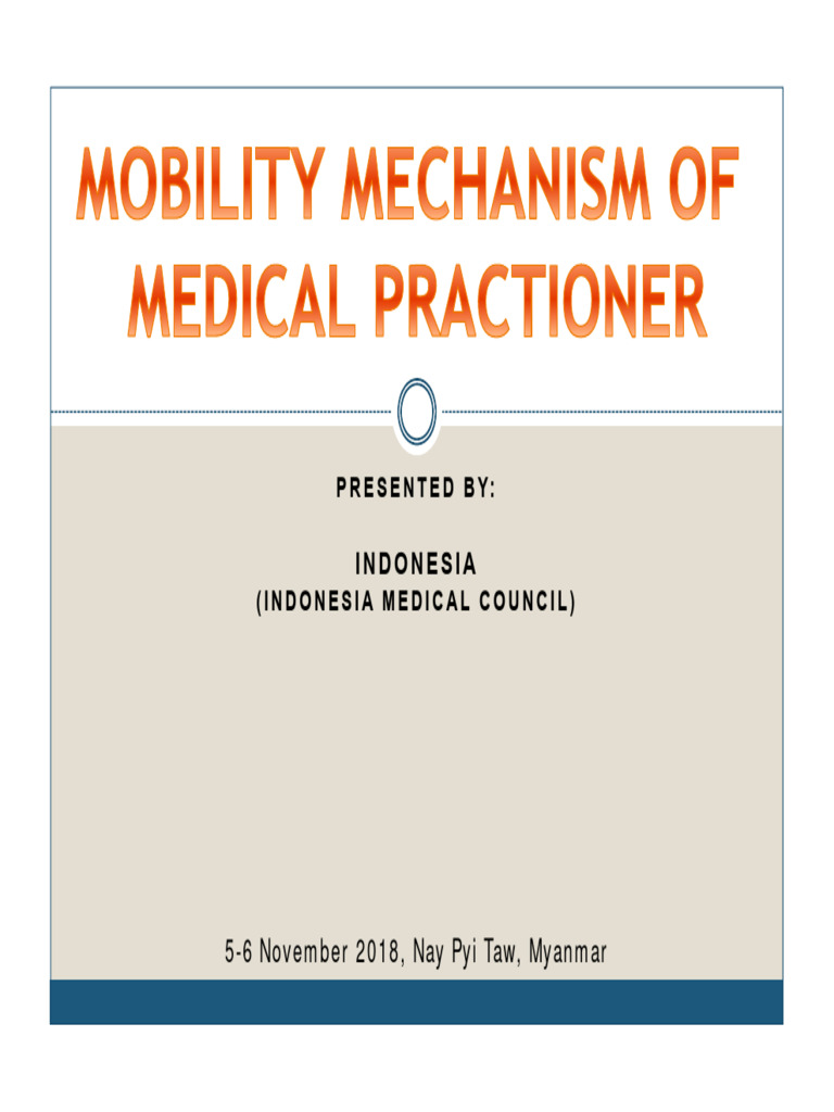 1 Indonesia Mobility Mechanism For ASEAN Medical Practitioners AJCCM | PDF | Identity Document ...