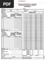 FIBA Official Basketball Score Sheet1 | PDF | Referee | Entertainment