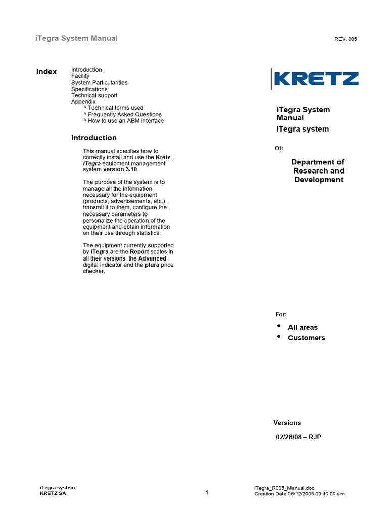 Itegra Manual PDF | PDF | Installation (Computer Programs) | Databases