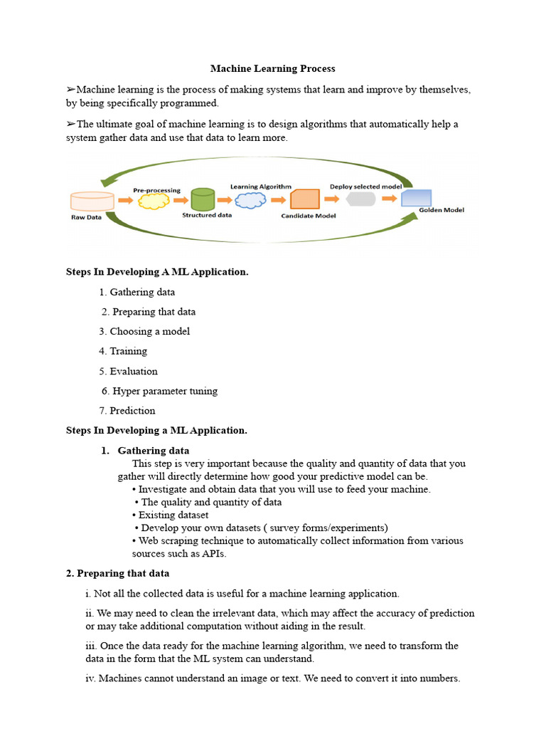 Machine Learning Process | PDF | Machine Learning | Cognition