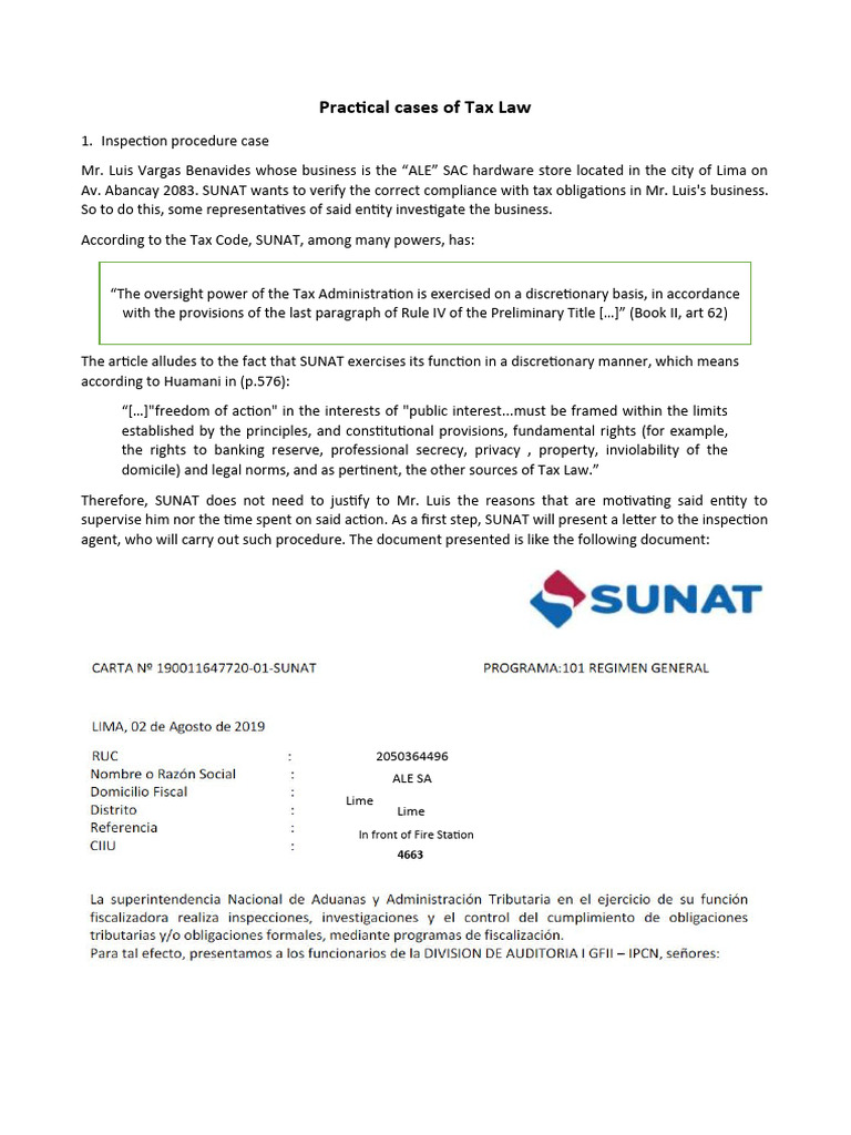 Practical Cases of Tax Law | PDF | Taxes | Justice