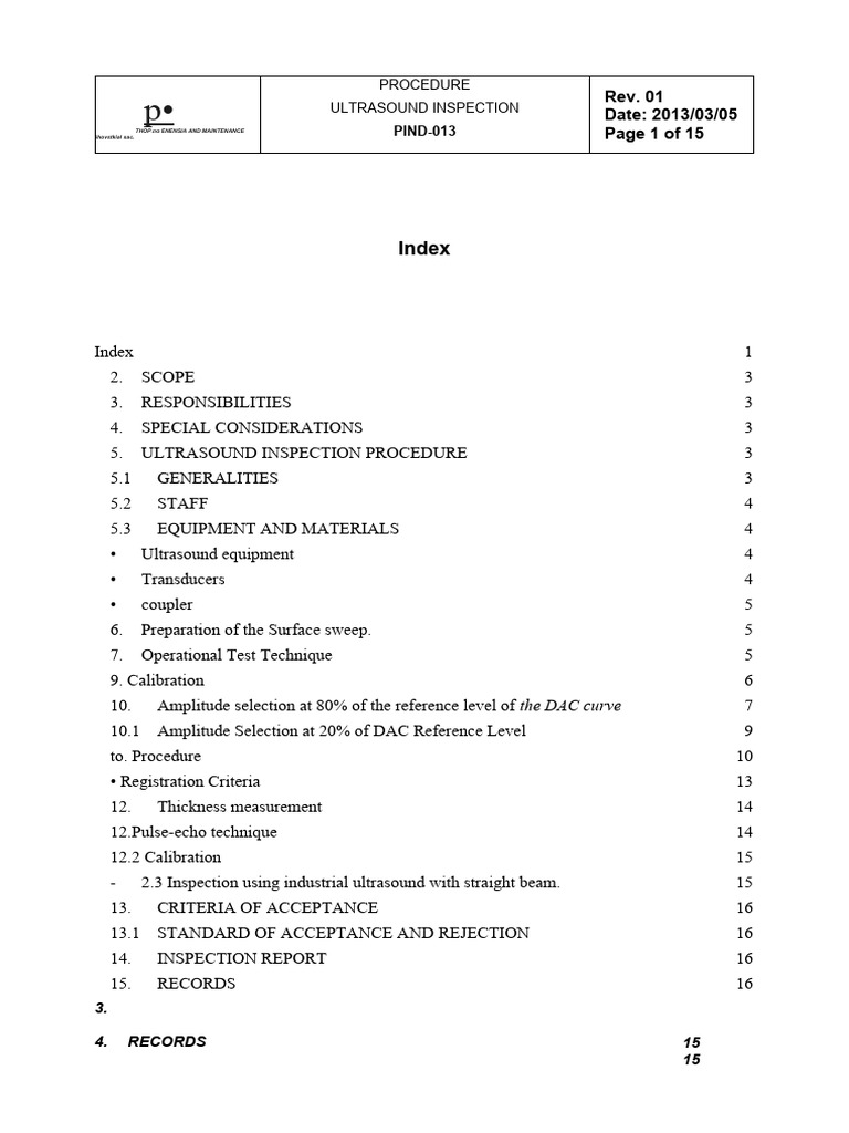 Procedure Ut Asme B31.3 PDF | PDF | Ultrasound | Calibration