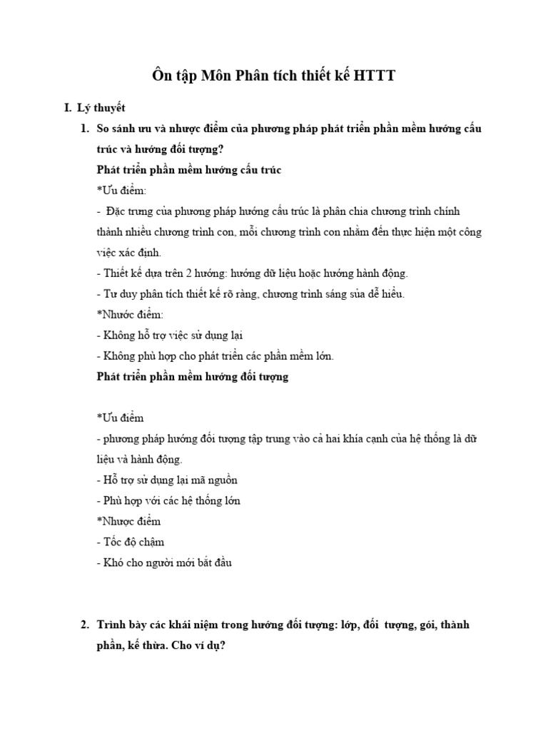 Decuong PTTKHTTT | PDF