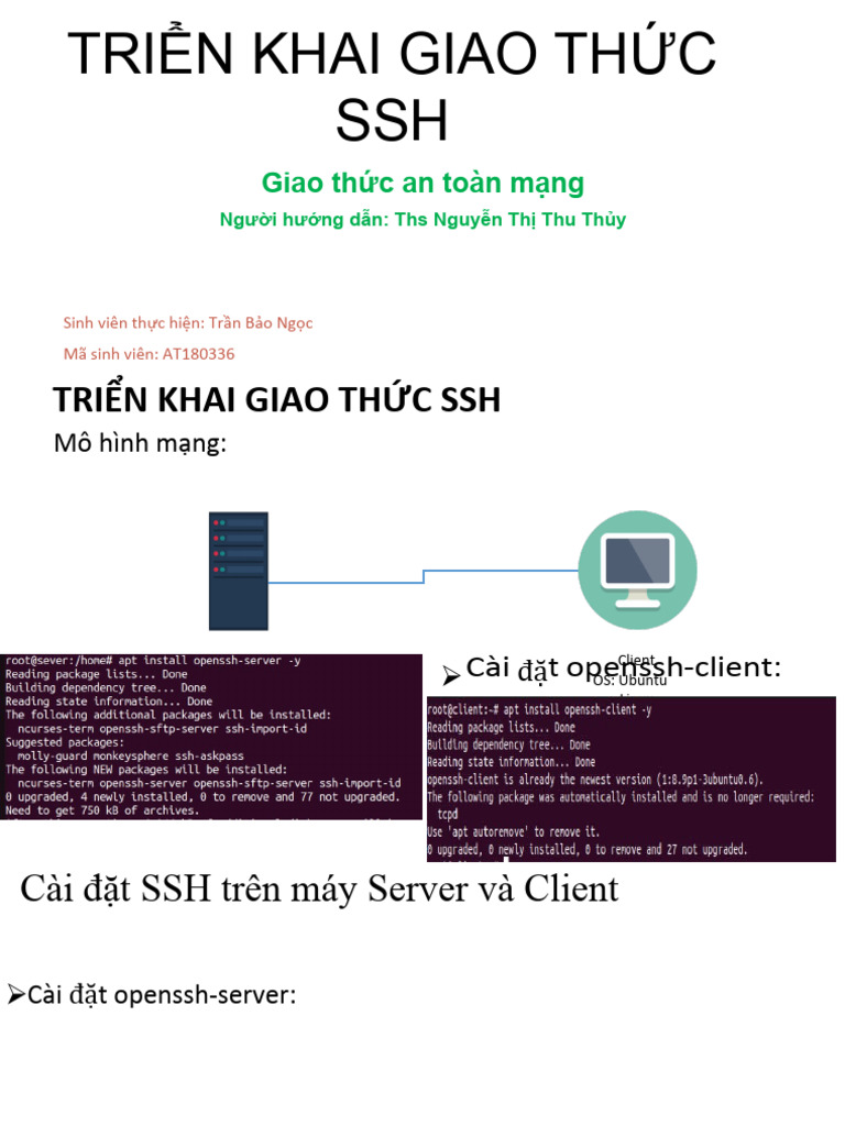 Bài 05. Triển Khai Giao Thức SSH | PDF