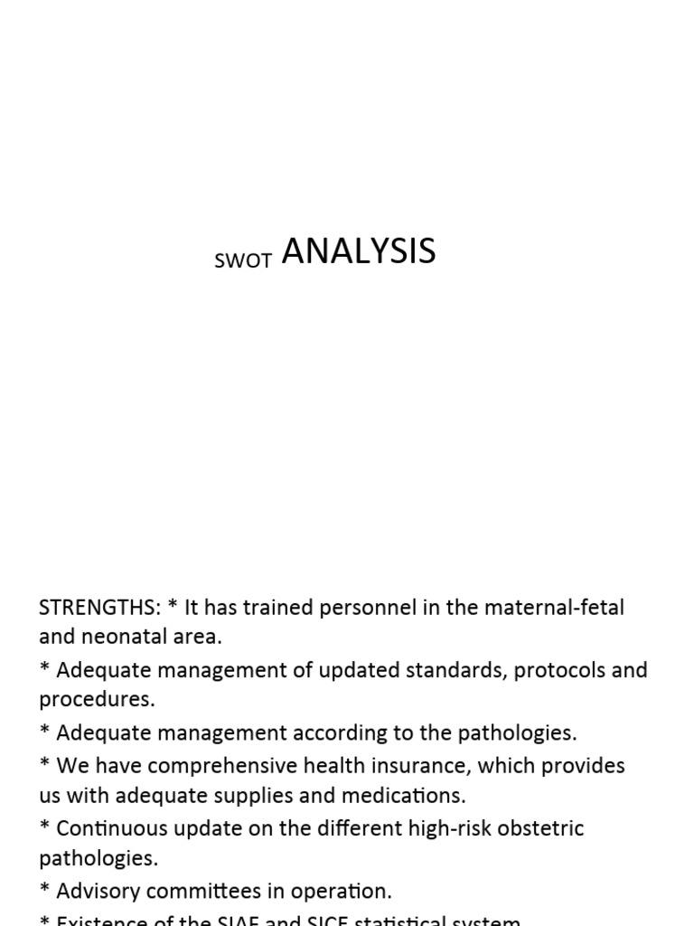 SWOT Analysis | PDF | Hospital | Nursing