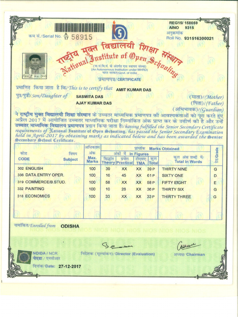 +2 Certificate | PDF