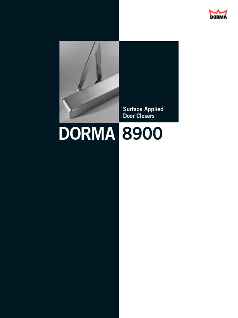 Dorma: Surface Applied Door Closers | PDF | Door | Screw