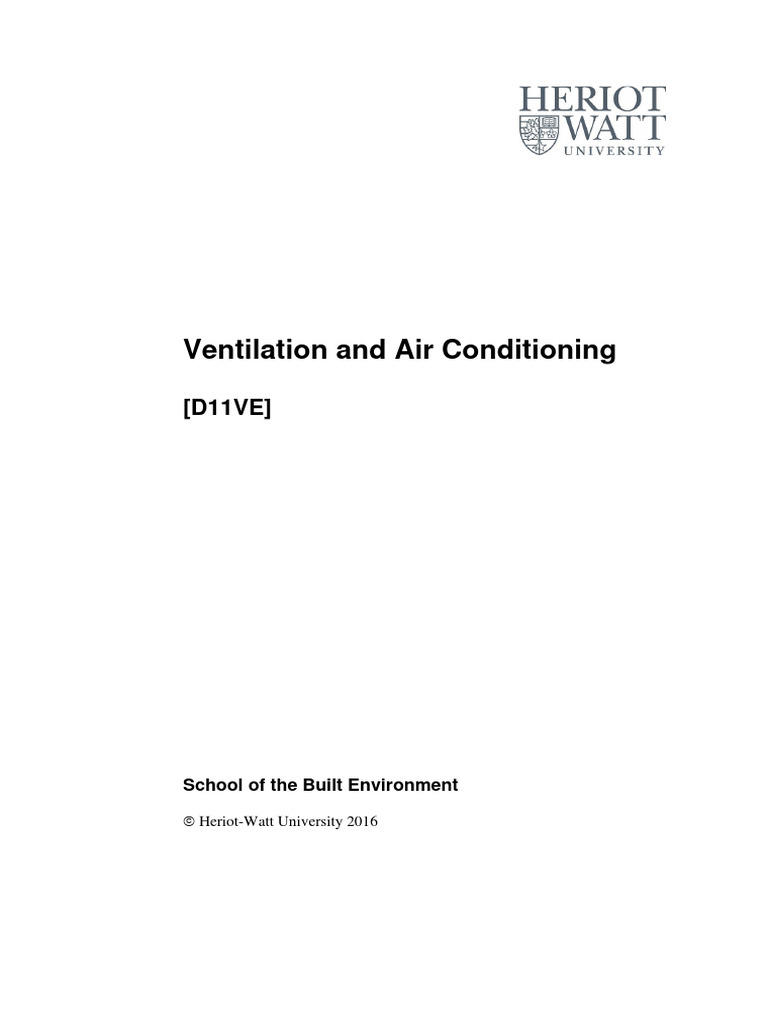 Vent & AC Introduction | PDF | Ventilation (Architecture) | Heat Transfer