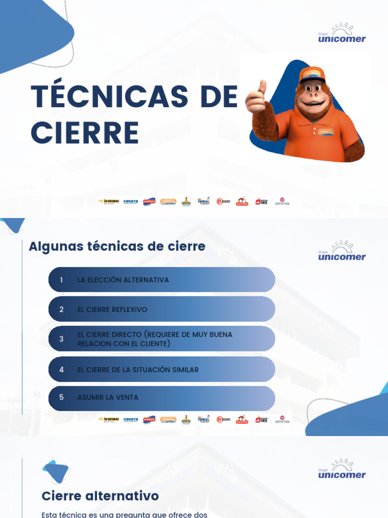 Técnicas de Cierre | PDF