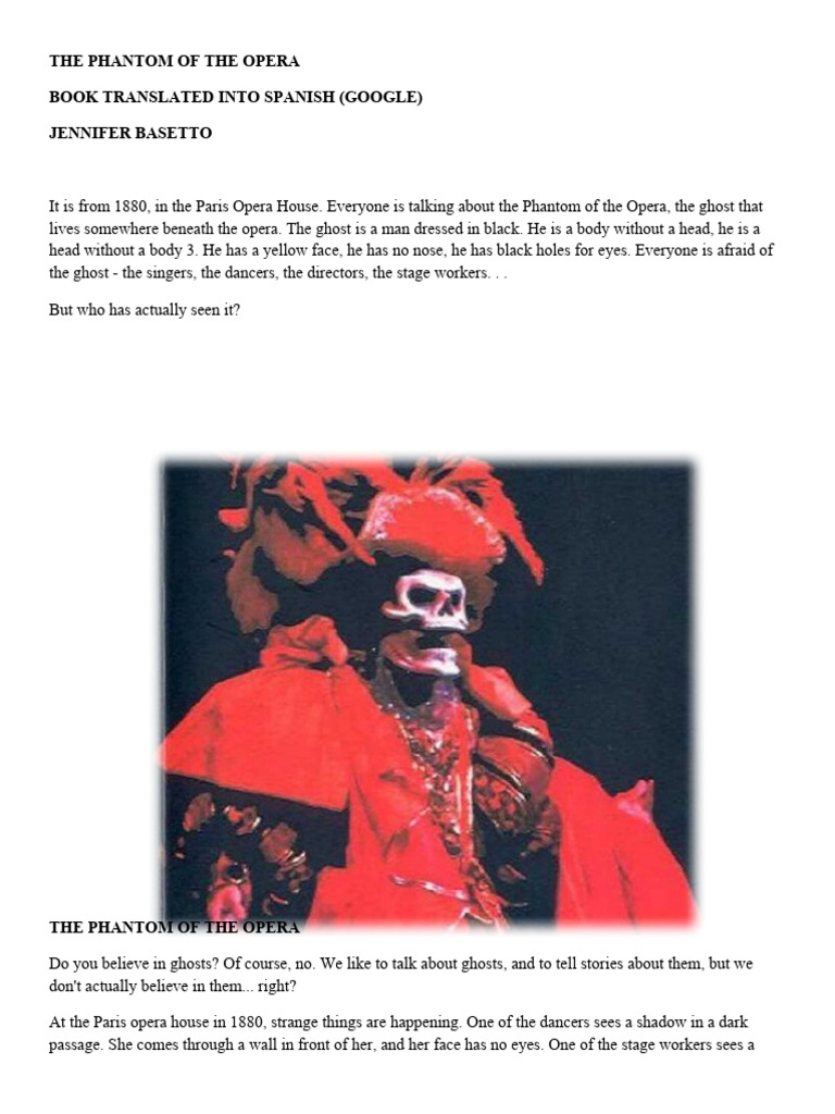 The Phantom of The Opera | PDF | Erik (The Phantom Of The Opera) | The ...