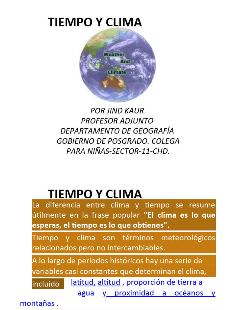 Tiempo y Clima-Elementos y Controles Climáticos | PDF | Clima | Herida