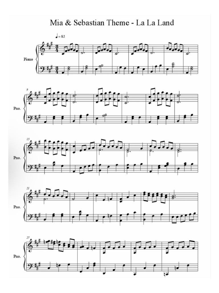Mia & Sebastian Theme - La La Land | PDF