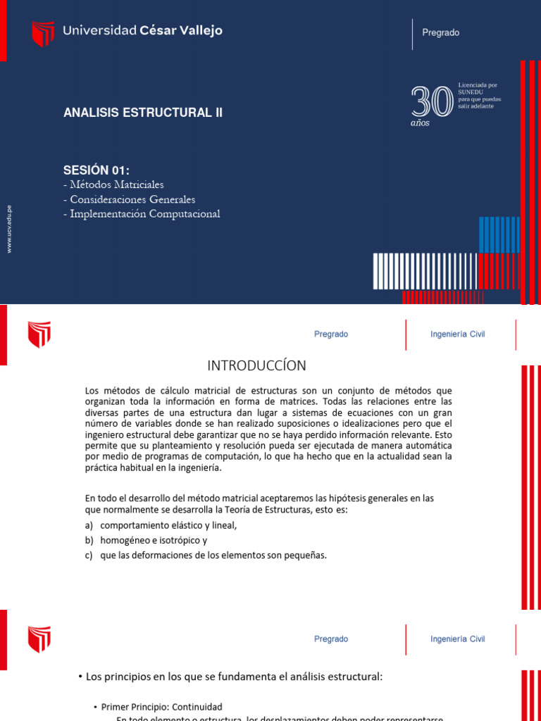 Sesion #1 - 1 | PDF | Matriz (Matemáticas) | Análisis estructural