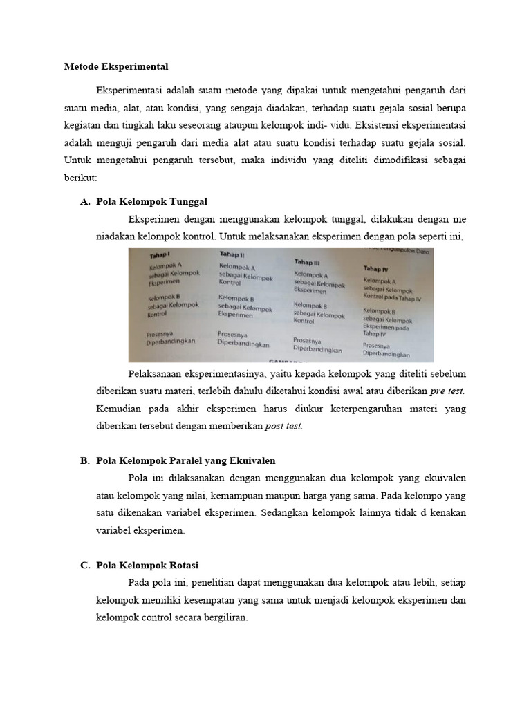 Metode Eksperimental | PDF
