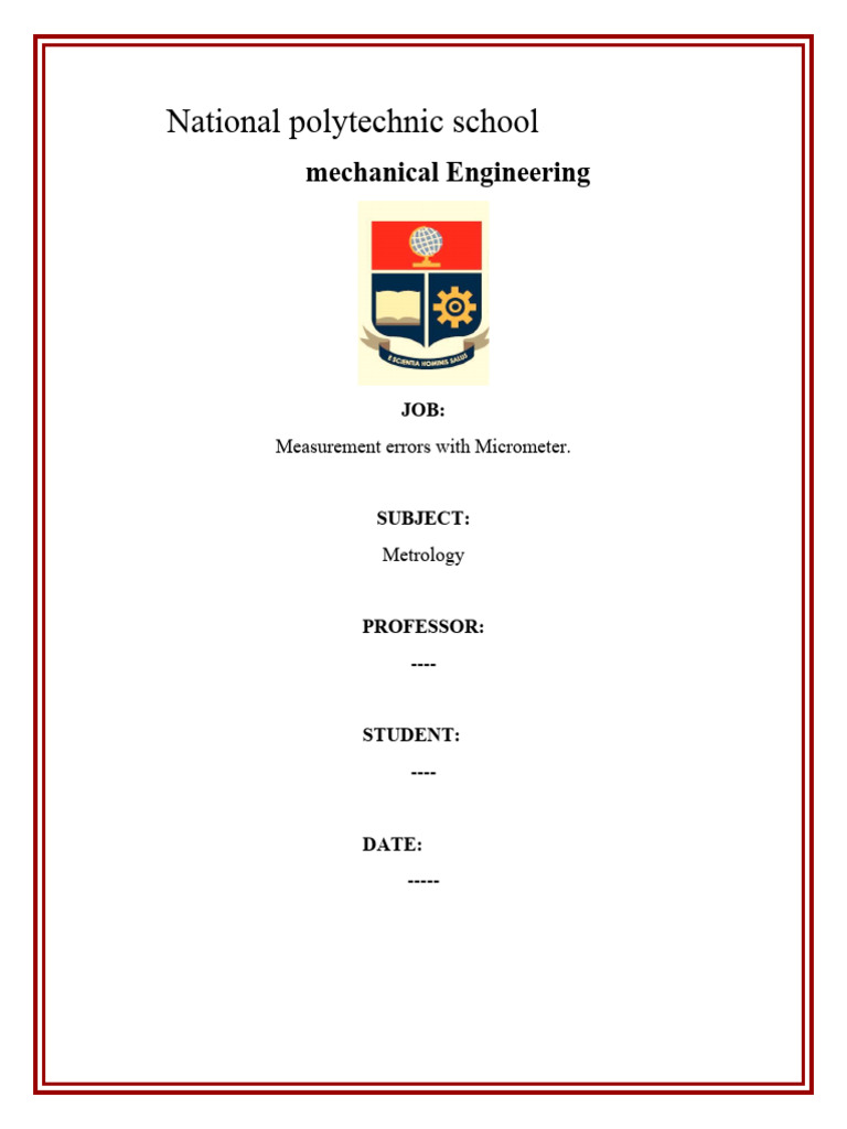Micrometer Measurement Errors Guide | PDF | Elasticity (Physics ...