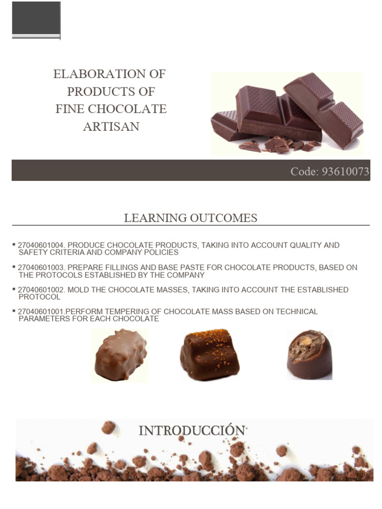 Introduction To Corpoica Chocolate PDF | PDF | Chocolate | Confectionery
