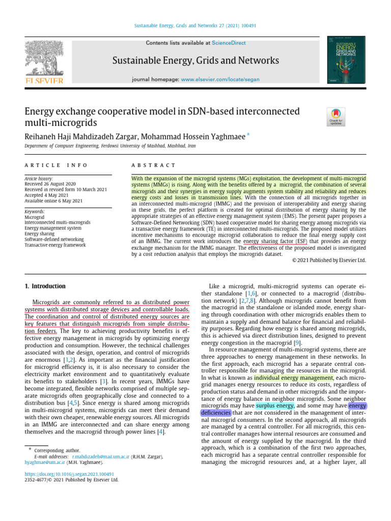 Energy Sharing Factor (ESF) | PDF | Distributed Generation | Electrical ...