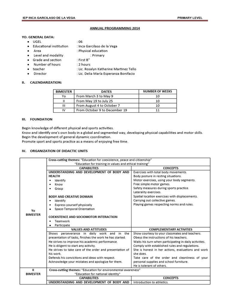 First Grade Physical Education | PDF | Physical Education