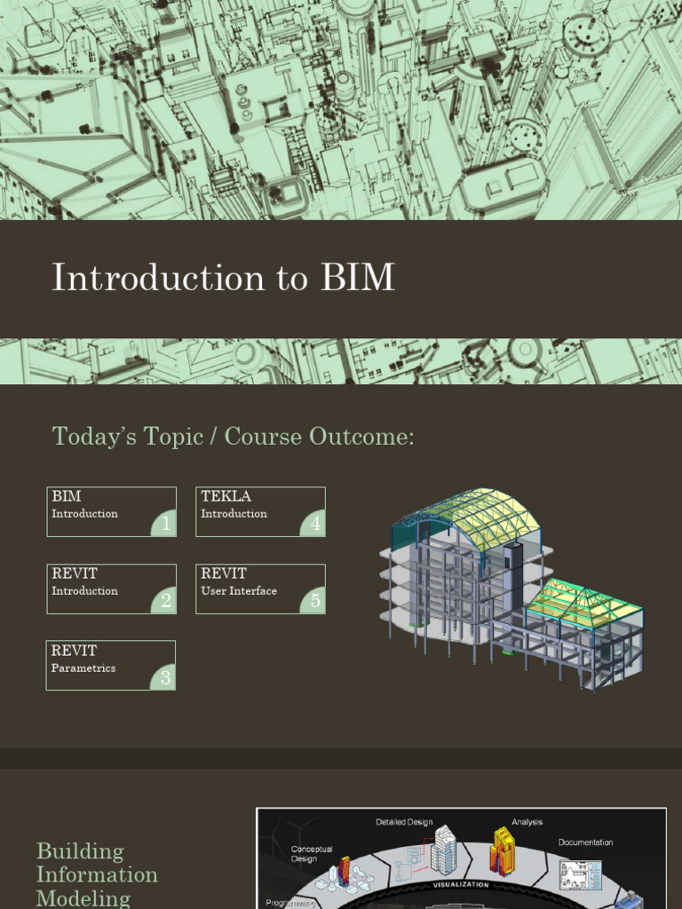 Introduction To BIM 1 | PDF | Autodesk Revit | Computer Aided Design