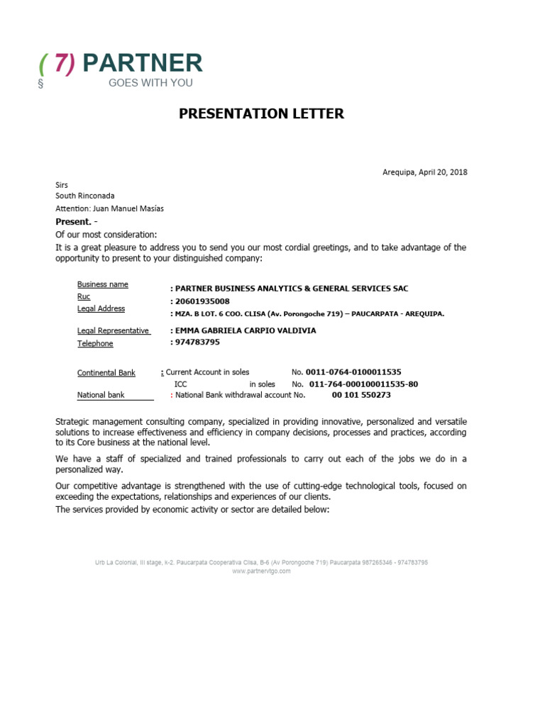 180420, Partner Presentation Letter | PDF | Logistics | Mobile App