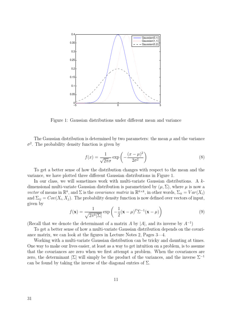 Gaussian Distributions and Optimization | PDF | Normal Distribution | Mathematical Optimization