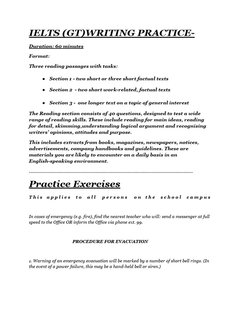 Ielts (GT) Writing Practice | PDF | International English Language ...