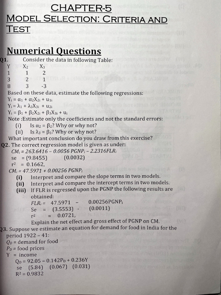 Model Selection Criteria | PDF | Statistical Analysis | Teaching ...