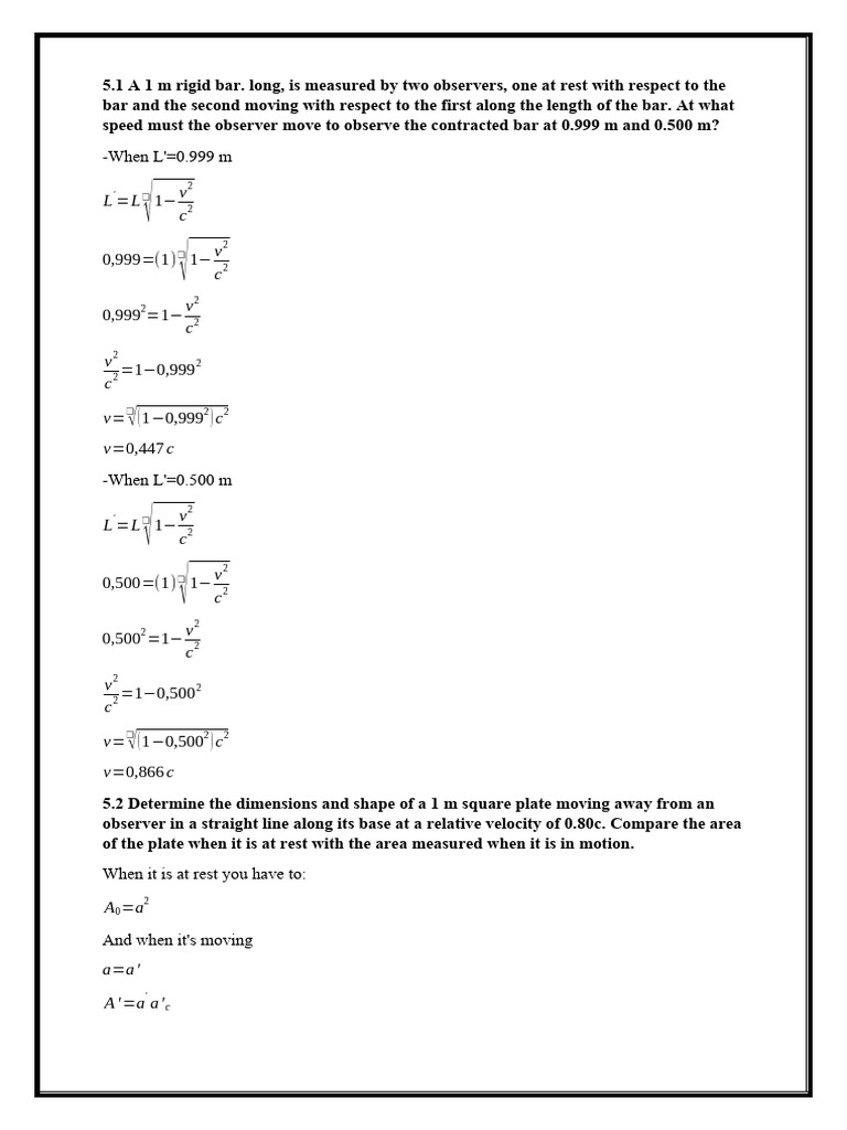 Modern Physics Exercises | Download Free PDF | Metrology | Physics