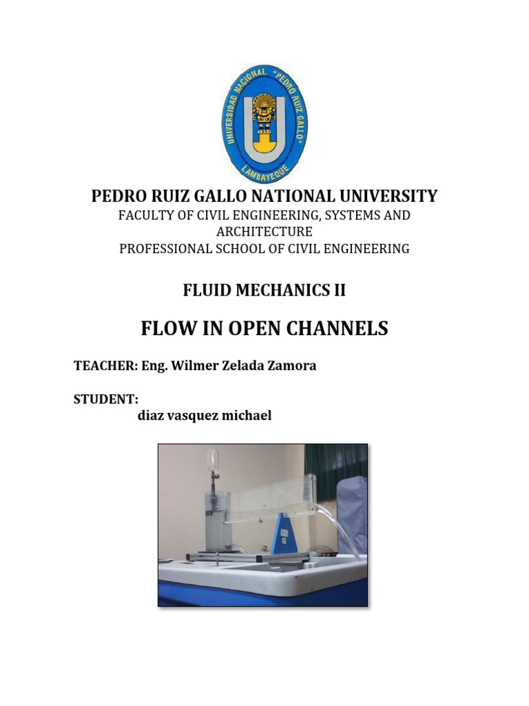 Open Channel Flow Report | PDF | Classical Mechanics | Metrology