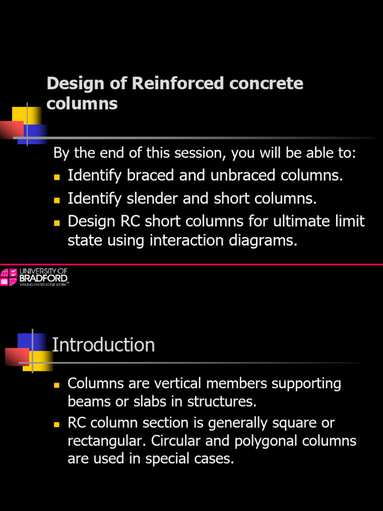 Design of Reinforced Concrete Columns | PDF | Beam (Structure) | Column