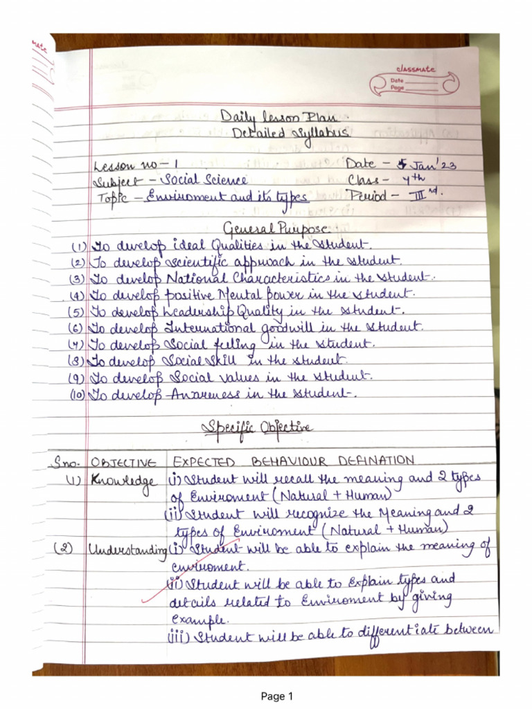 Social Science Lesson | PDF