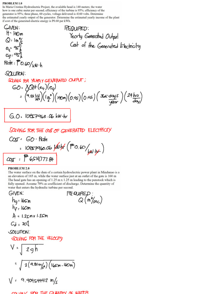 Quiz Hydraulic Turbines | PDF Quiz Hydraulic Turbines | PDF
