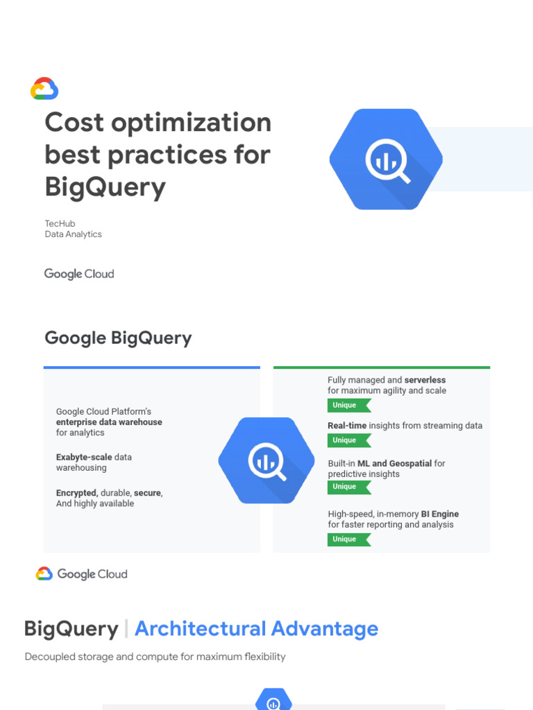 BigQuery Cost Optimization + Best Practices | PDF | Backup | Computer ... BigQuery Cost Optimization + Best Practices | PDF | Backup | Computer ...