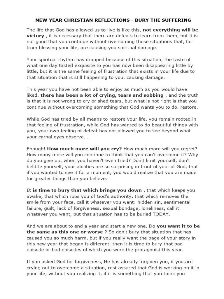 New Year Reflections for Renewal | PDF | Love | Jesus