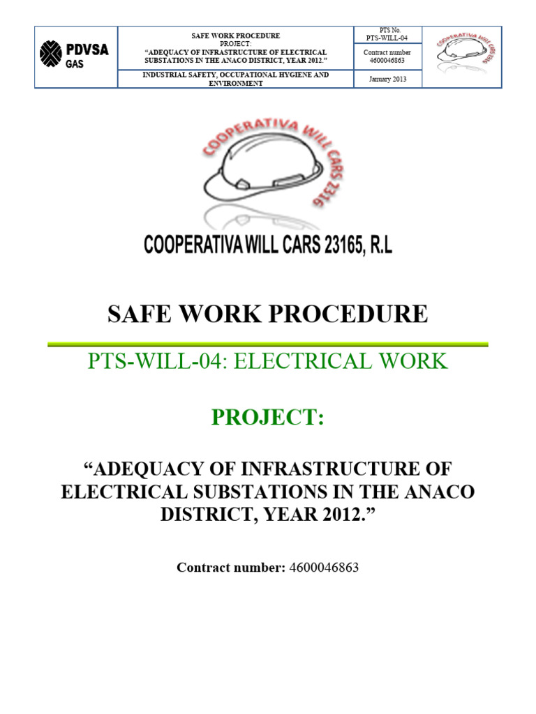 Safe Work Procedure | Download Free PDF | Occupational Safety And ...