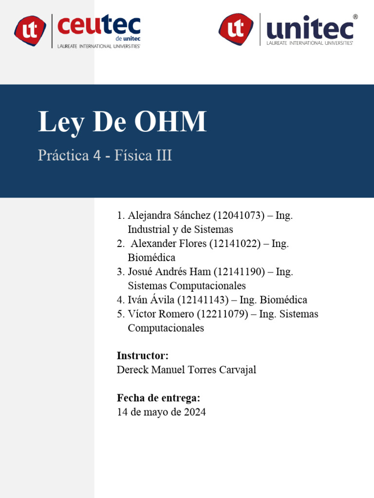 Fis3 Lab4 | PDF | Resistencia Eléctrica y Conductancia | Red eléctrica