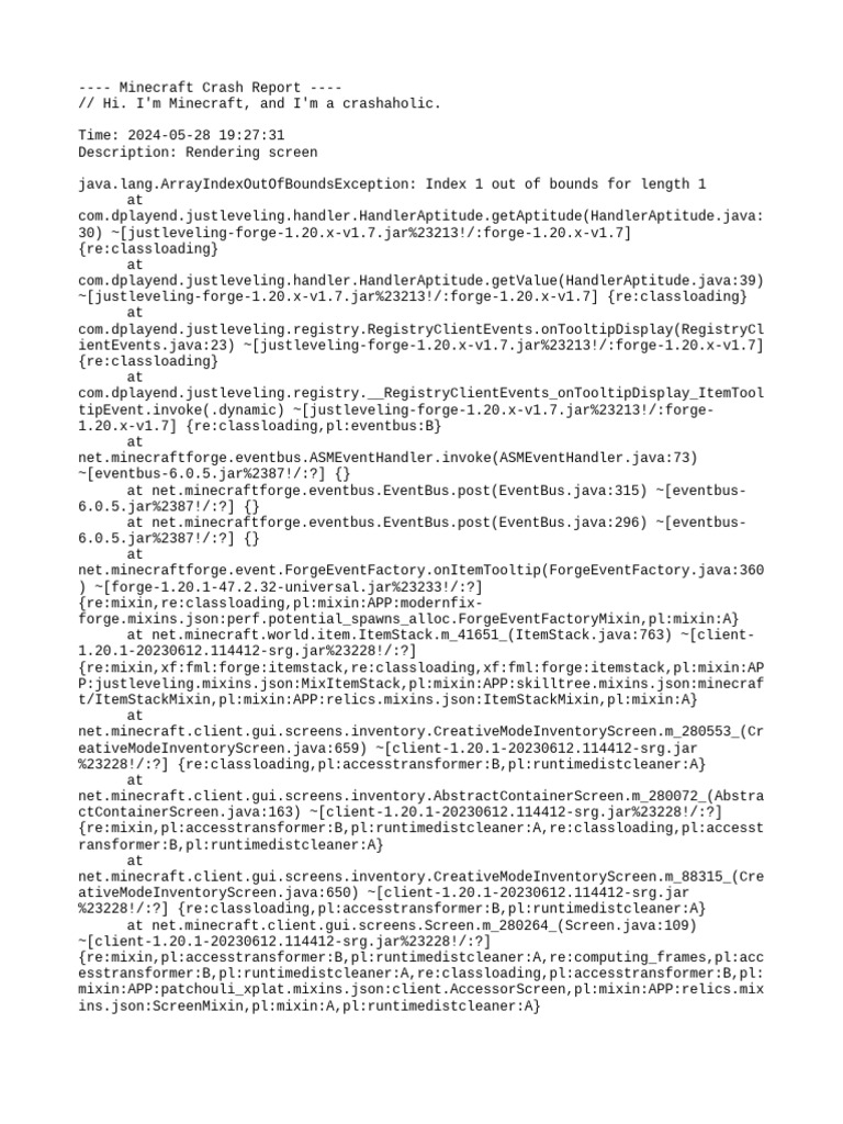 Minecraft Mod Crash Debugging | PDF | Computing | X86 Architecture