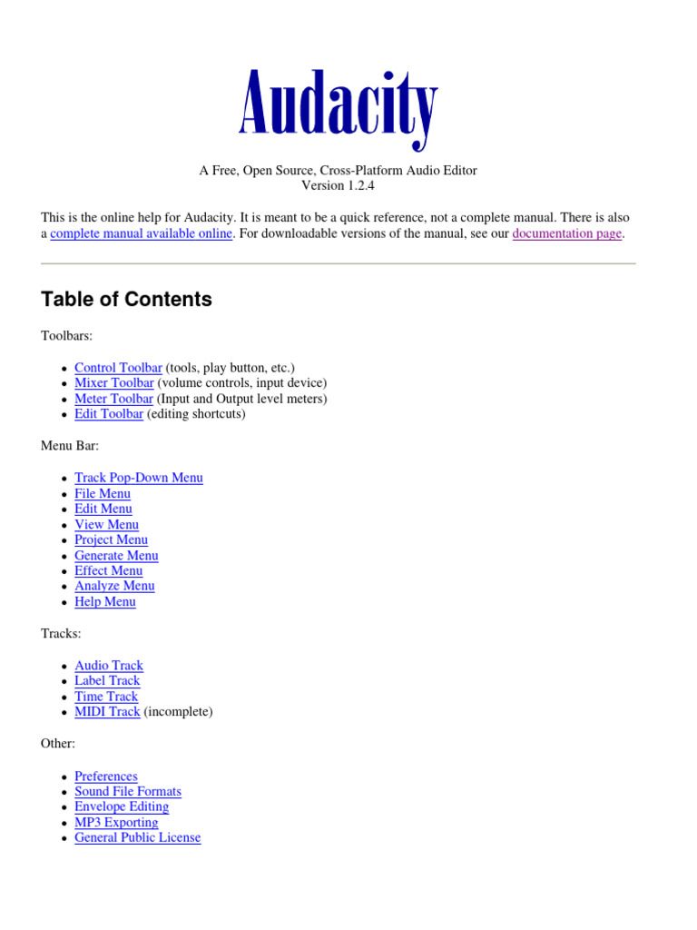 Audacity | PDF | Mp3 | Equalization (Audio)