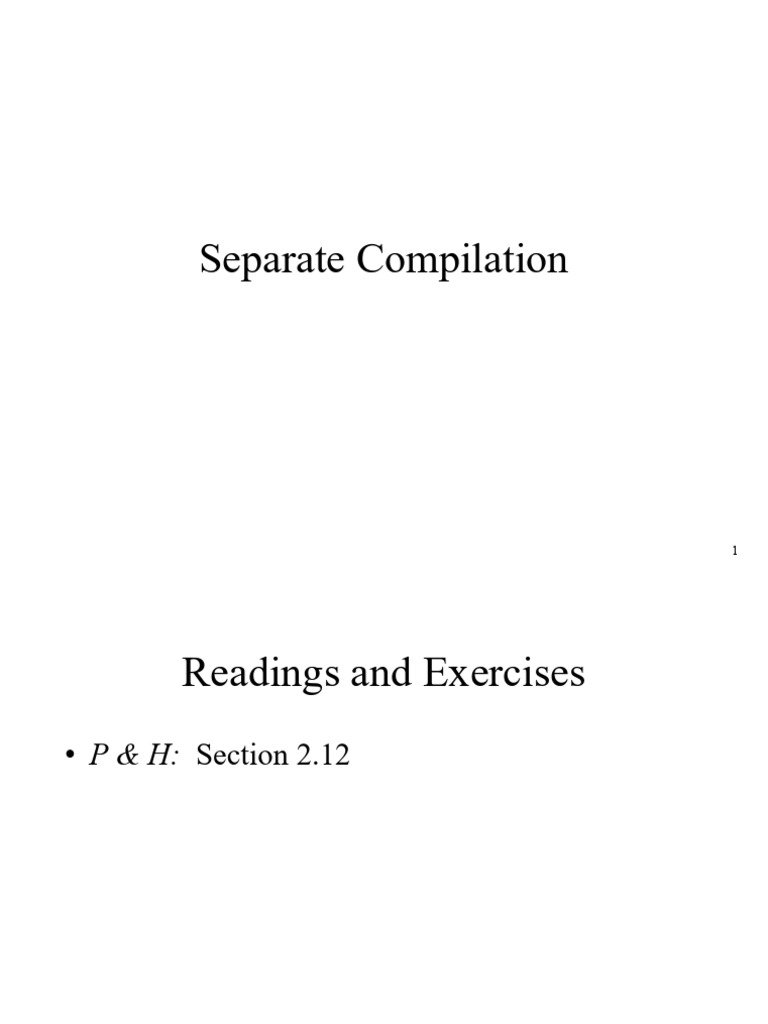 11 - Separate Compilation | PDF | Computer Programming | Software ... 11 - Separate Compilation | PDF | Computer Programming | Software ...