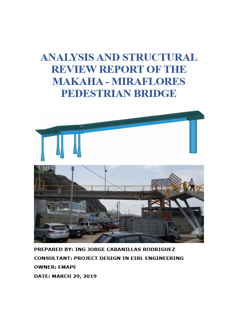 Makaha Bridge Structural Analysis and Review Report | PDF | Strength Of ...