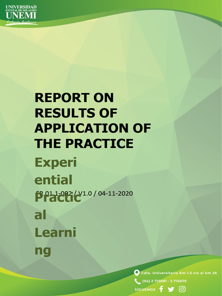 Application Results Report of The Practice Guide | PDF | Sex Education ...