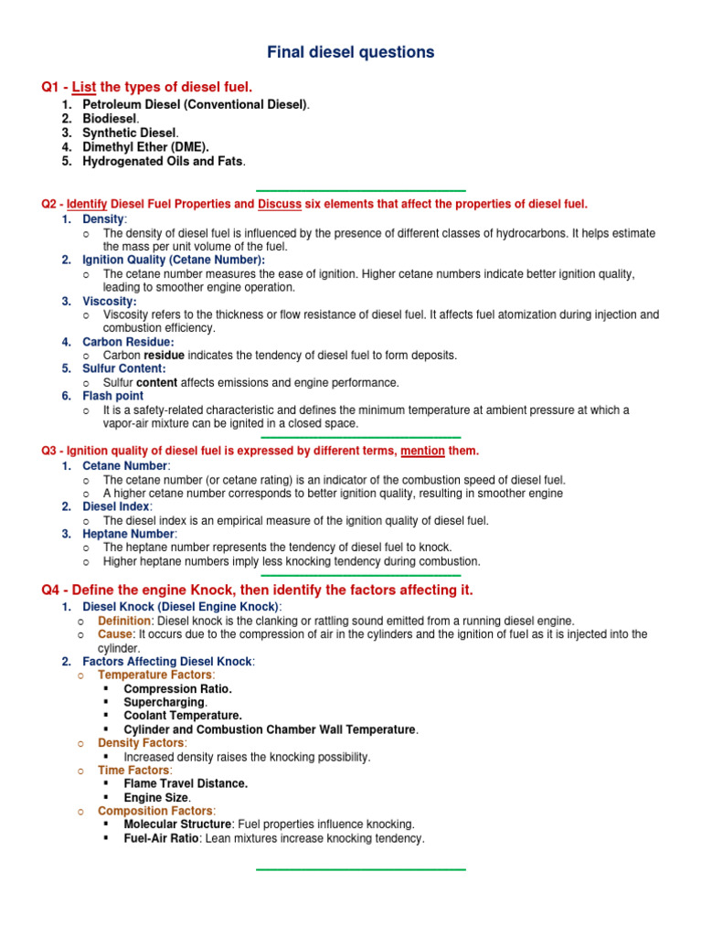 Diesel Reviewd | PDF | Diesel Engine | Diesel Fuel
