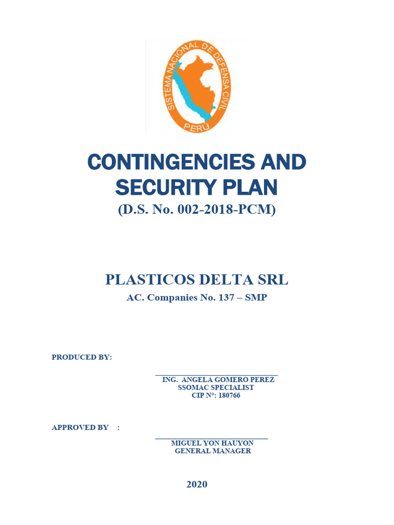 Contingency and Security Plan Overview | PDF | Emergency | Emergency ...